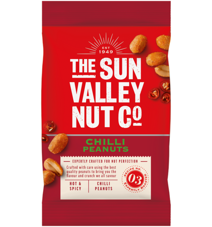 Sun Valley Chilli Peanuts Pub Card (12x50g) - Licensed Trade Supplies