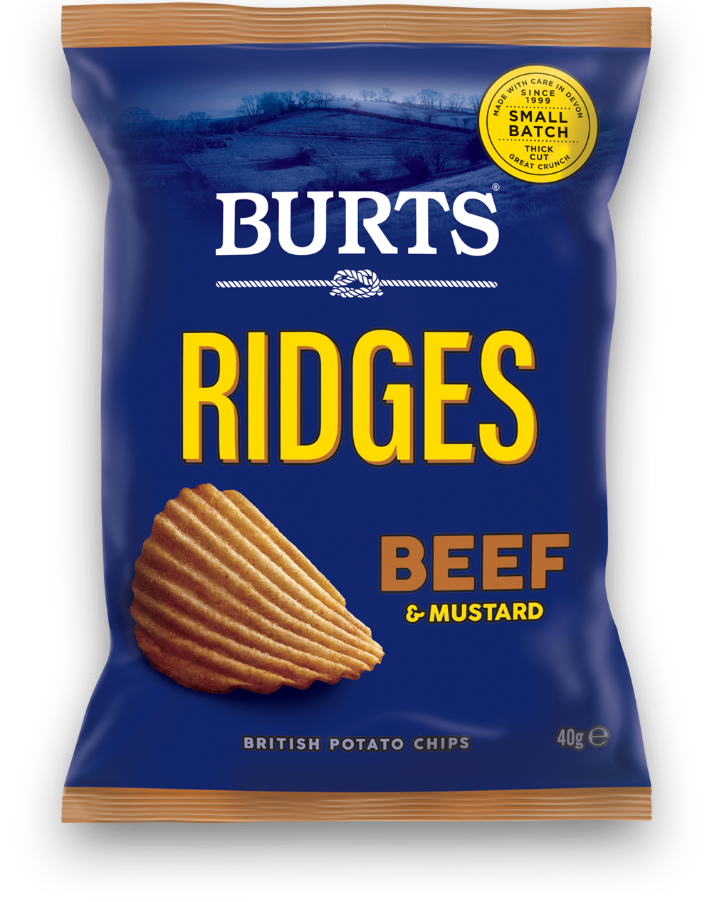 Burts Ridges Beef & Mustard Crisps 40g - Licensed Trade Supplies